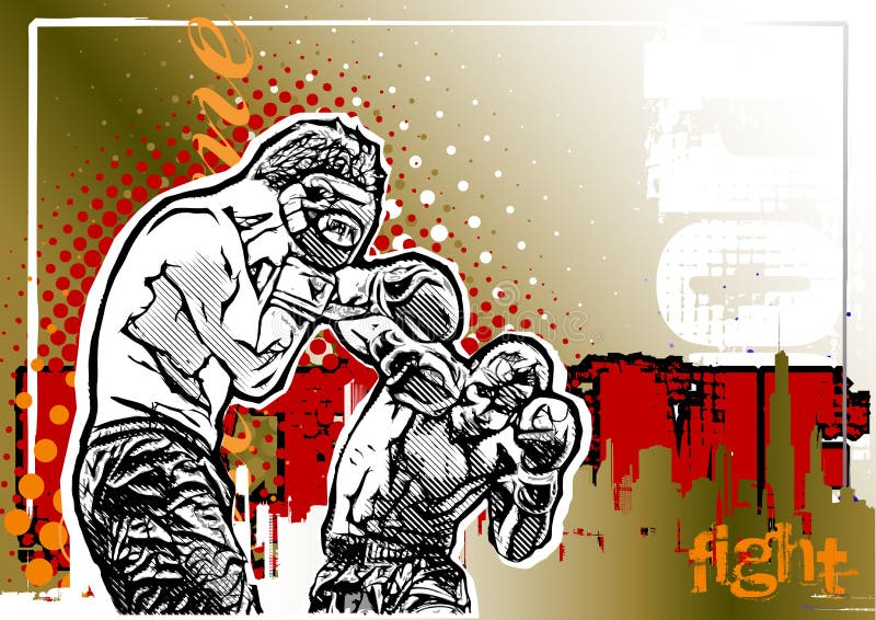 Boxing background stock vector. Illustration of fighter - 12766663
