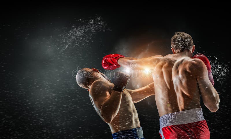 Box Fighters Trainning Outdoor . Mixed Media Stock Photo - Image of ...