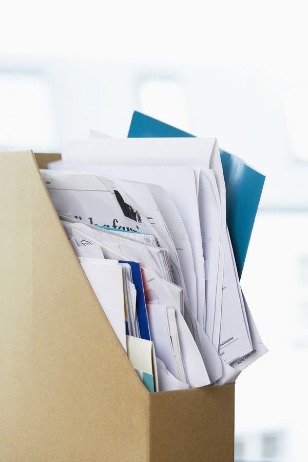Box File Crammed with Papers Stock Photo - Image of expenses, data ...