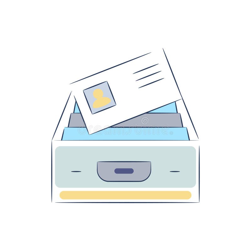 Box with File Documents Icon Vector. Stock Vector - Illustration of ...