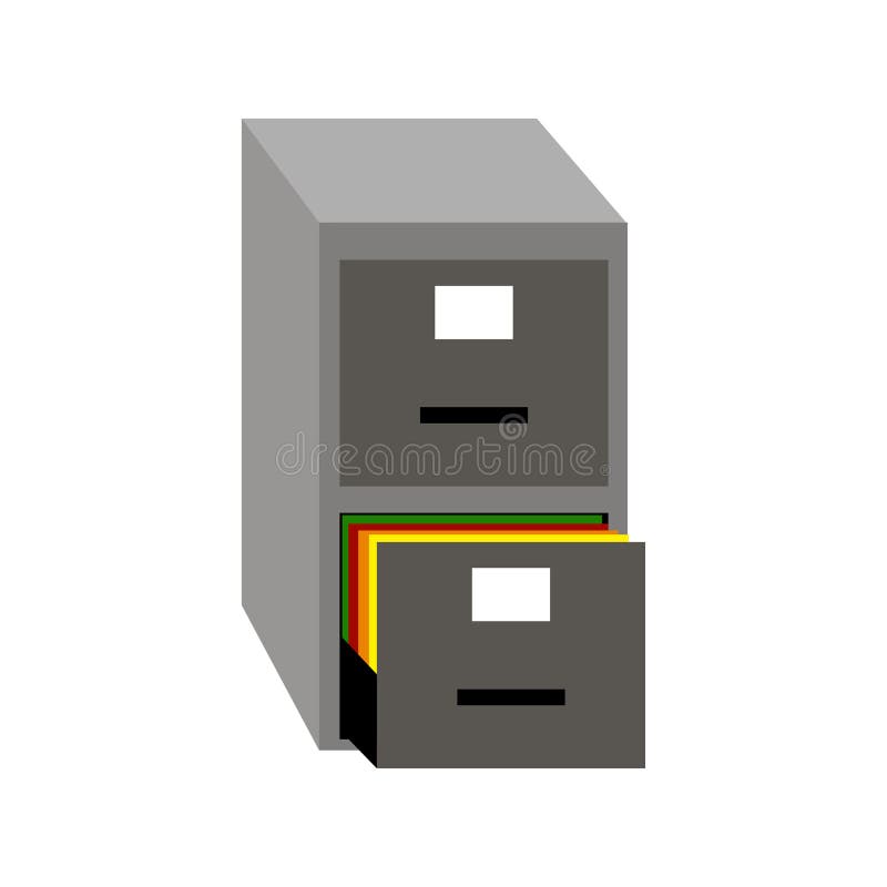 Box for Files. Cabinet for Files Stock Vector - Illustration of ...