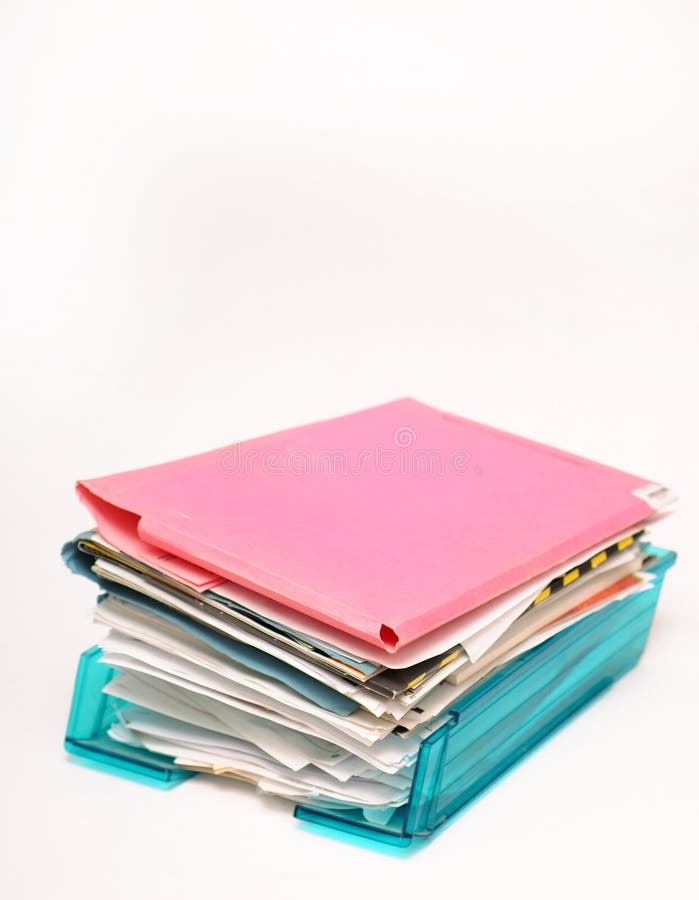 In-box Files and Papers Documents Stock Photo - Image of file, account ...