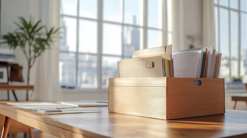 A Box Filled with Color-coded Documents and Files, Placed on a Large ...