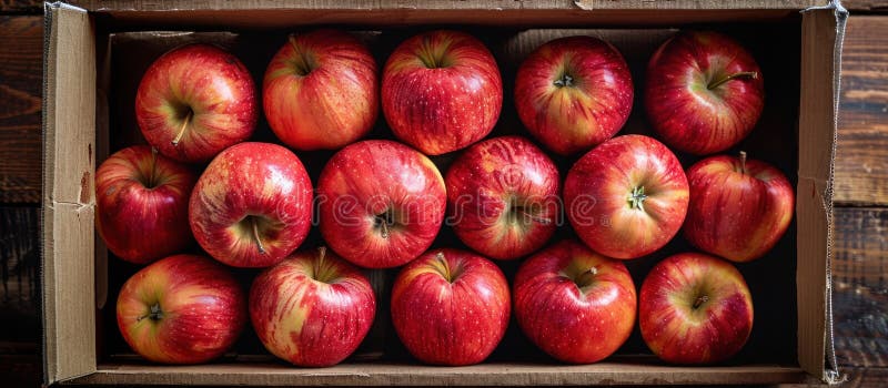 Box Filled with Red Apples stock image. Image of apples - 312052513