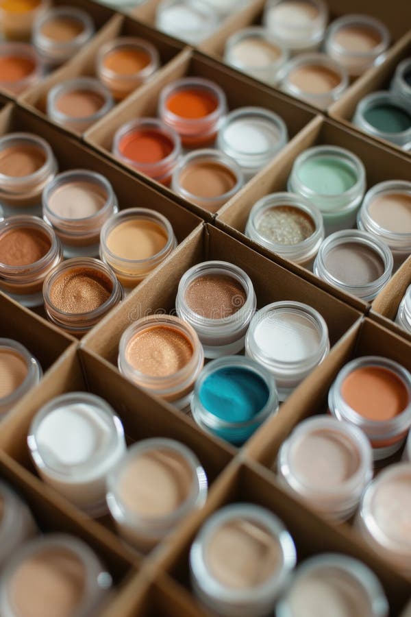 A Box Filled with Various Colored Powders, Perfect for Creative ...