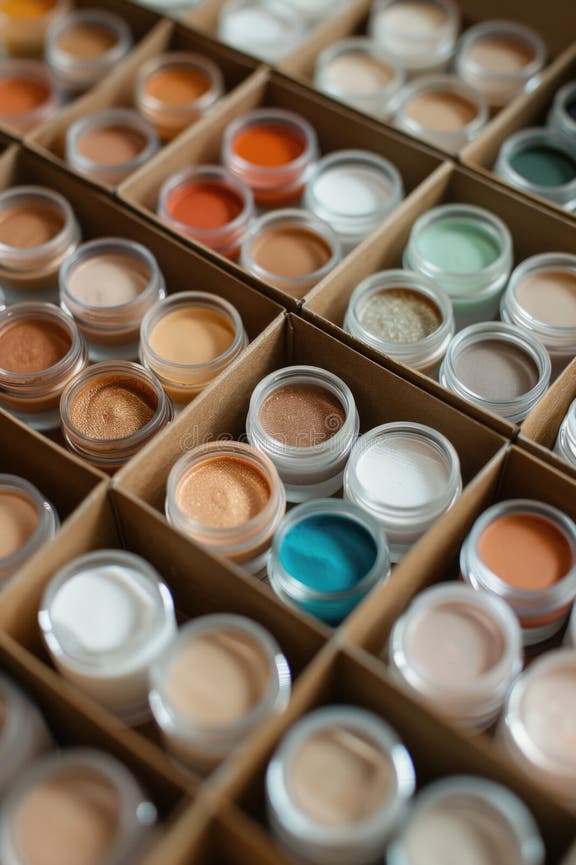 A Box Filled with Various Colored Powders, Perfect for Creative ...