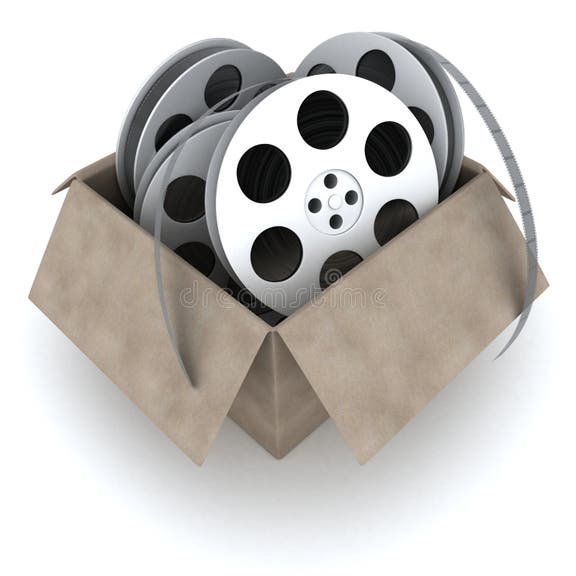 Box and films stock illustration. Illustration of icon - 10121106
