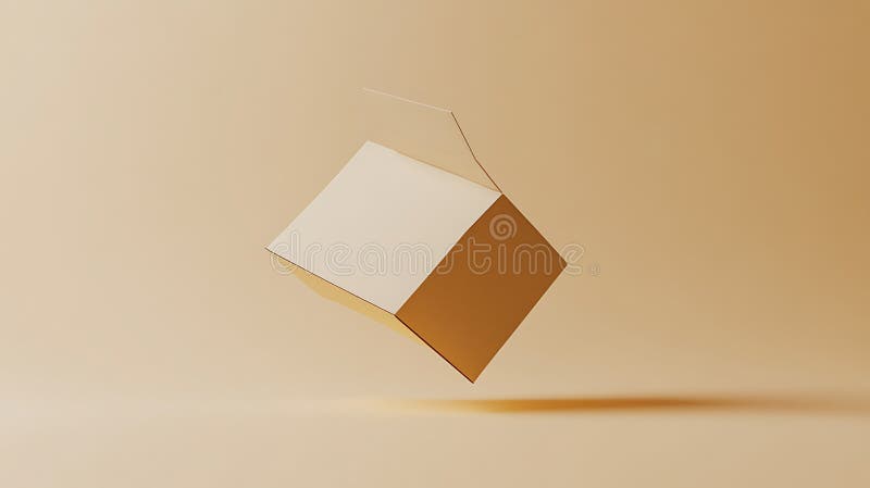 A Box is Floating in the Air with a Handle Stock Image - Image of gift ...