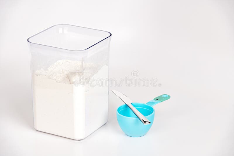 Baking Tools Needed To Measure Flour Stock Photo - Image of flour, scoop: 265850100