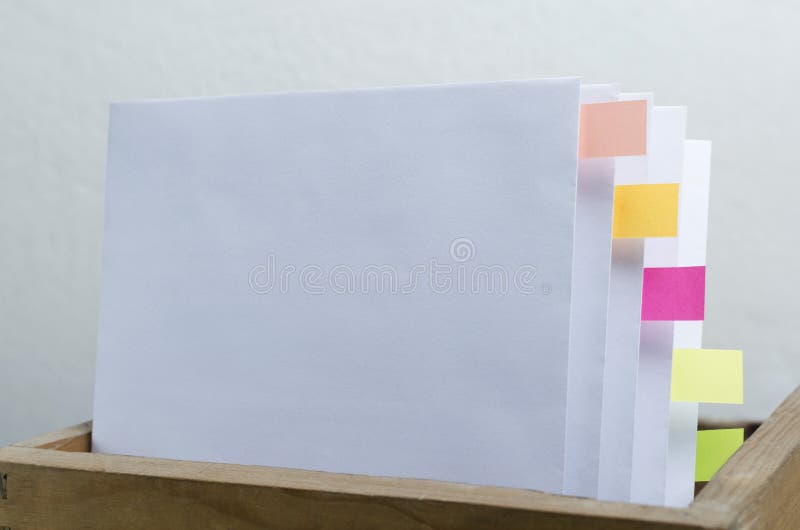 Box Folder Full of Documents and Bookmarks Against White Background ...