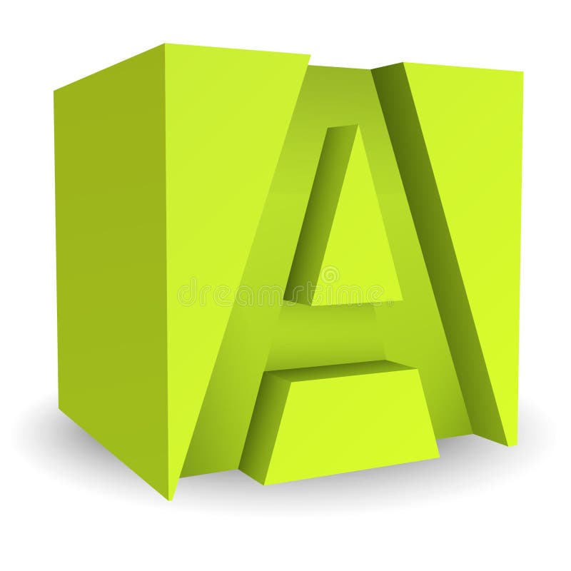 Box Font Color Green 3D Style Stock Vector - Illustration of color ...