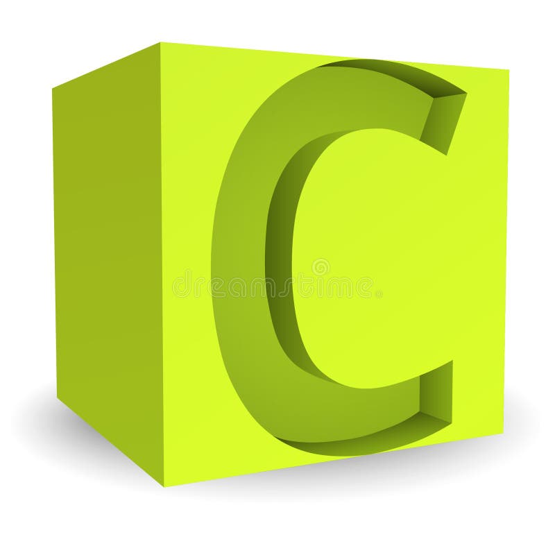 Box Font Color Green 3D Style Stock Vector - Illustration of isometric ...