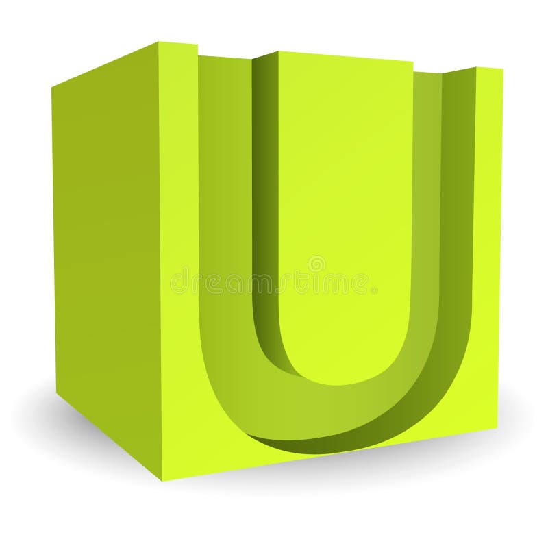 Box Font Color Green 3D Style Stock Vector - Illustration of font ...