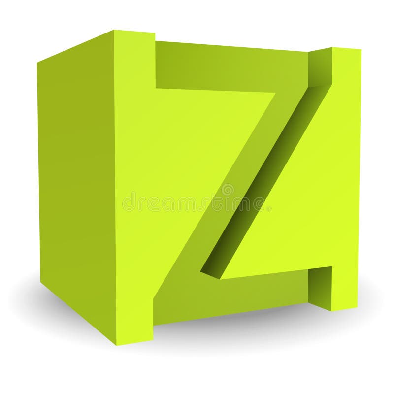 Box Font Color Green 3D Style Stock Vector - Illustration of font ...