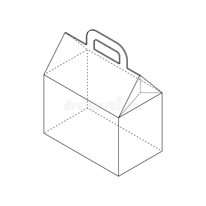 Box for Food Scheme Isolated. Vector Illustration Stock Vector ...