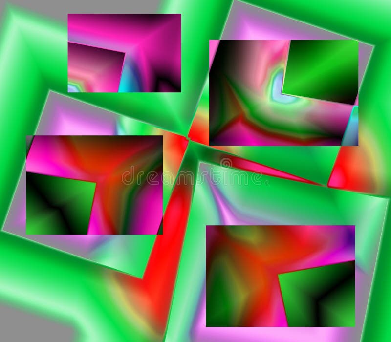 Box Fractal Abstract stock illustration. Illustration of color - 5893550