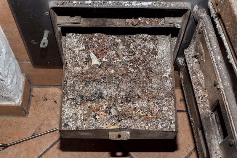 A Box Full of Ashes Under the Fireplace Stock Image - Image of fire ...