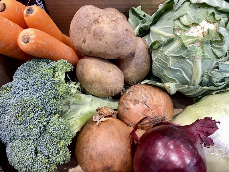 Box Full of Mixed Vegetables Stock Image - Image of cauliflower ...