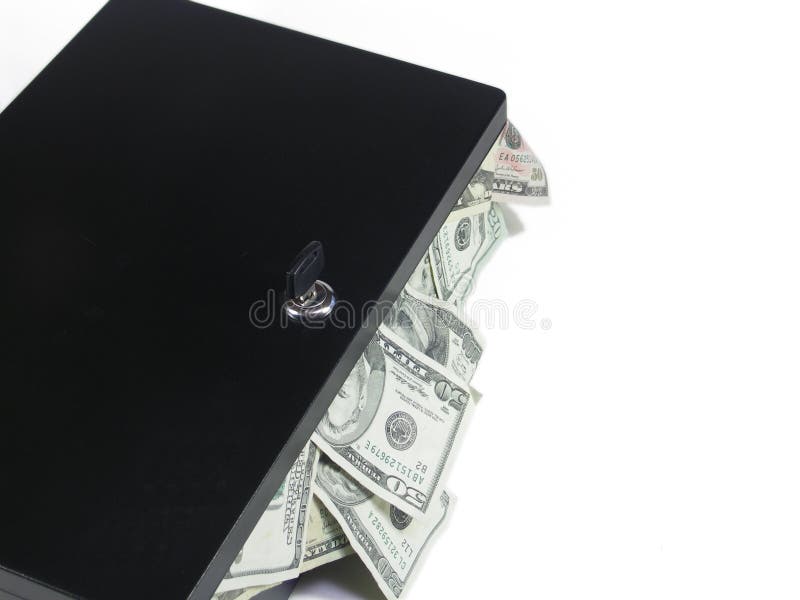 Box full of money stock image. Image of bill, locked, savings - 323909