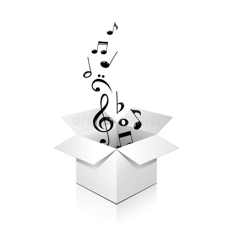 Box Full of Notes, Over White, Isolated Stock Vector - Illustration of ...