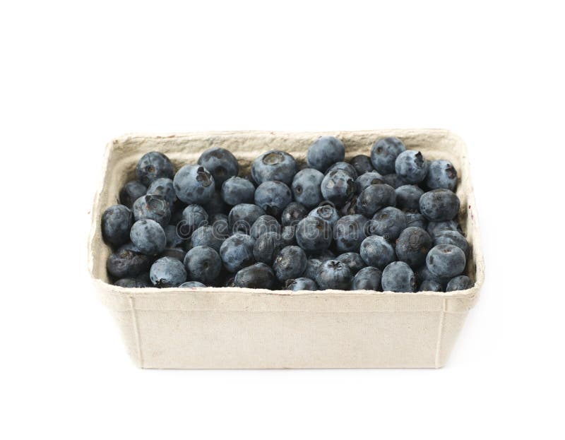 Box Of Blueberries Isolated Stock Photo - Image of group, juicy: 107614352