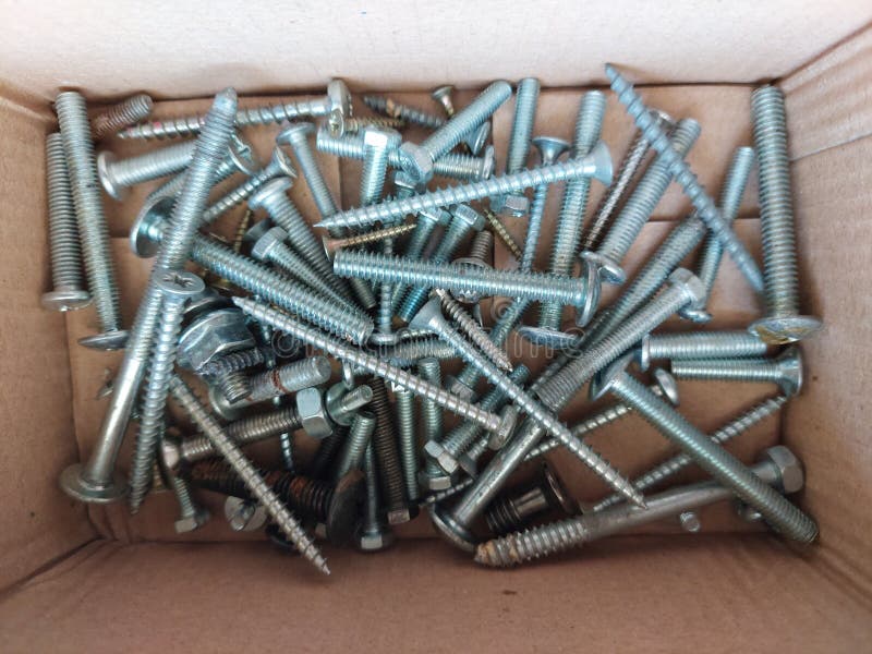 Box Full of Screws for DIY Projects Stock Photo - Image of branch ...