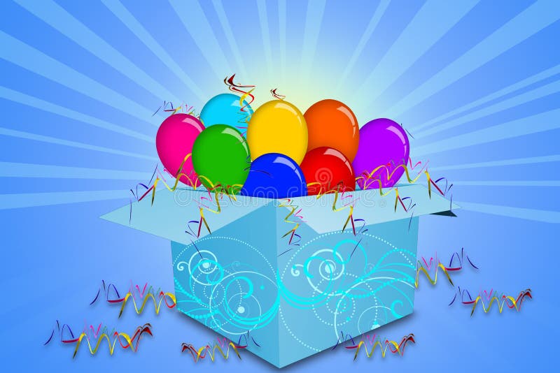 Box of fun stock illustration. Illustration of decorative - 13394710