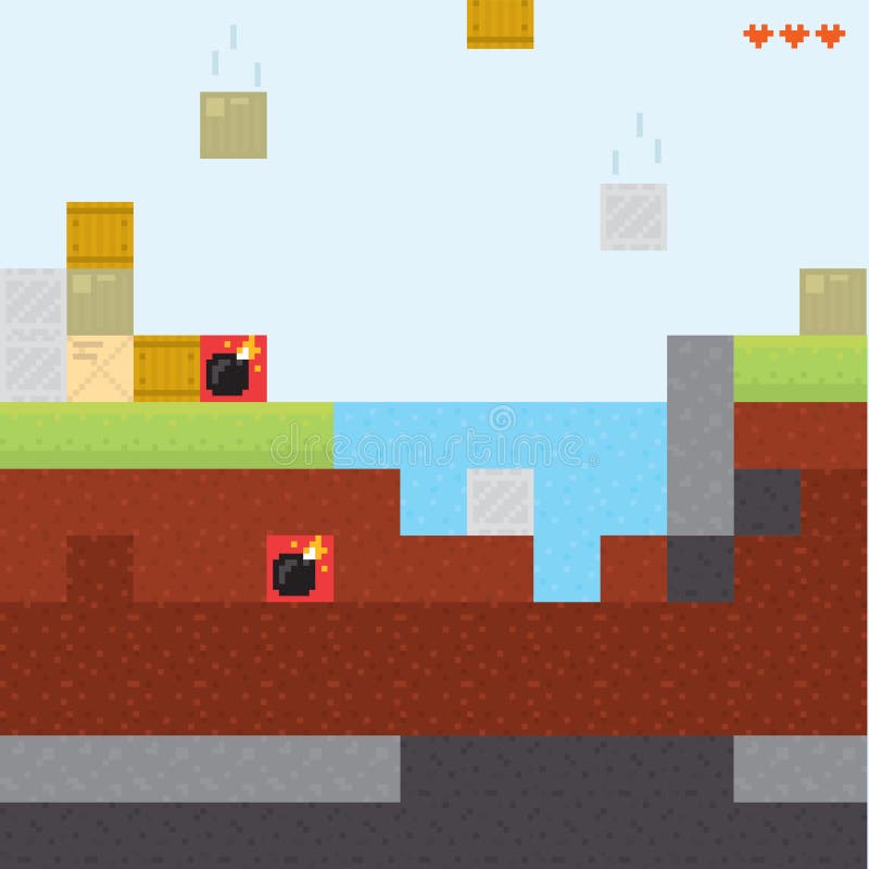 Box game level stock vector. Illustration of arcade, pack - 47046338