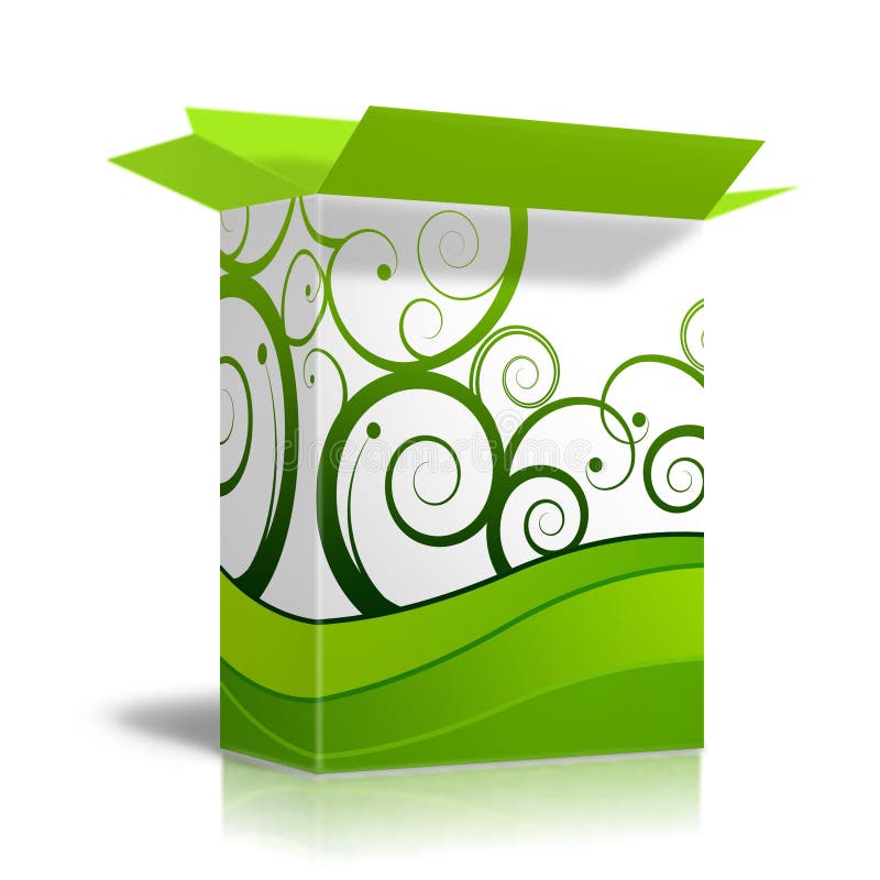 Box with generic design stock illustration. Illustration of clients ...