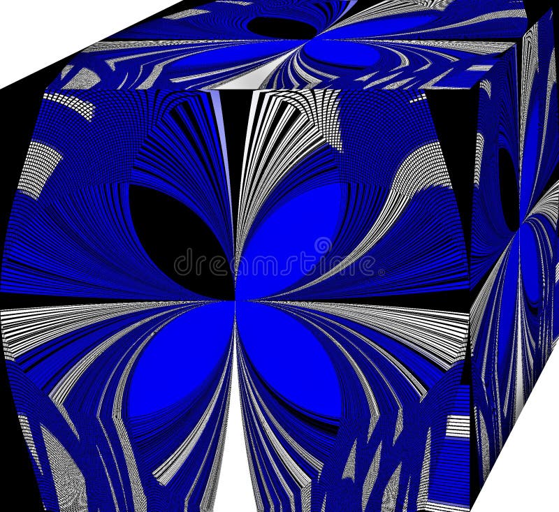 Box of Geometric Colorful Patterns and Ornaments. Background. 3D ...