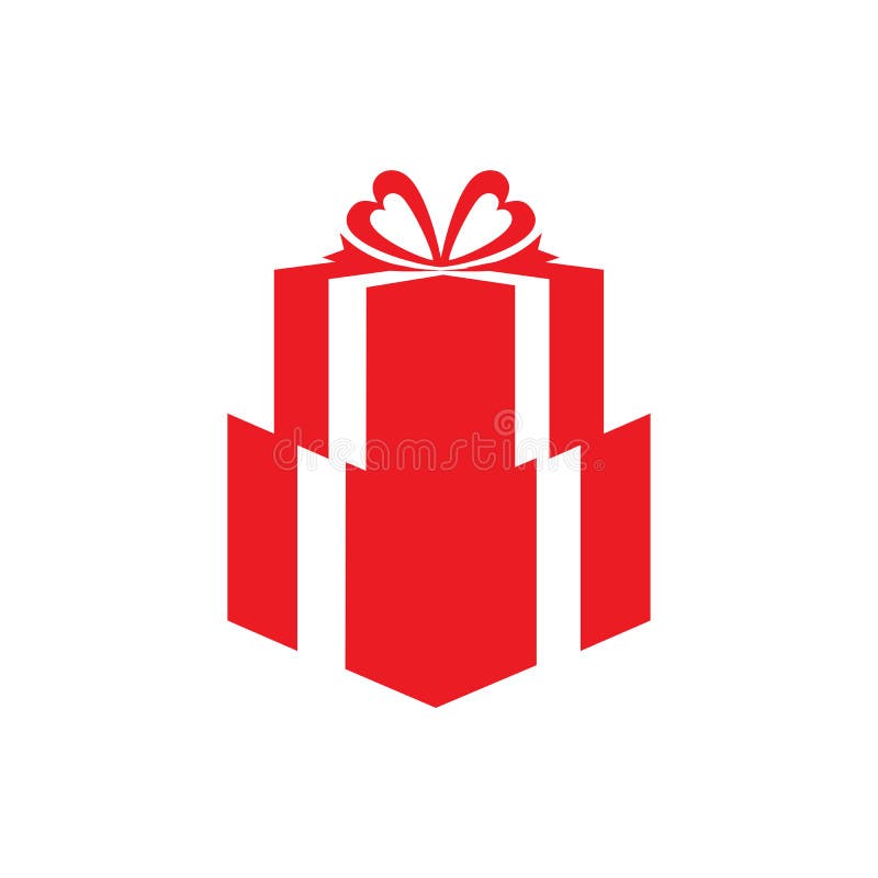 Gift Box Present Icon Logo Design Vector Template Stock Vector ...