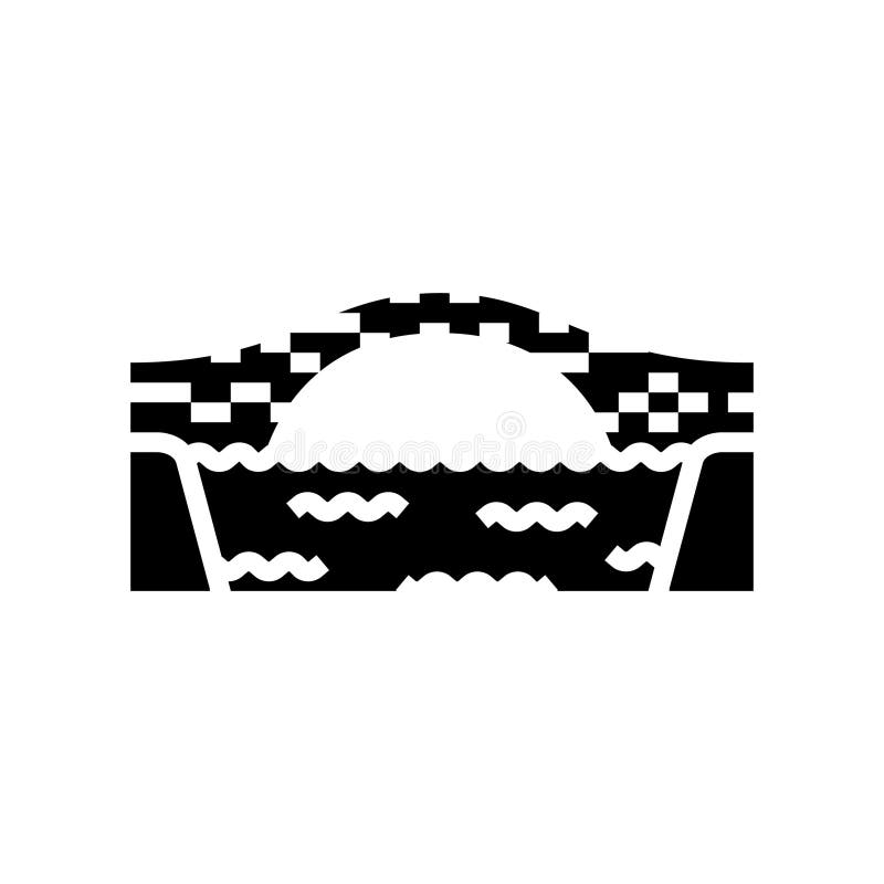 Box Girder Bridge Glyph Icon Vector Illustration Stock Vector ...