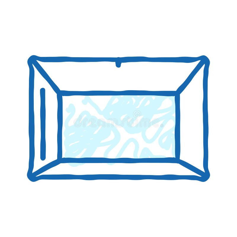 Box Glass Package Icon Doodle Illustration Stock Vector - Illustration ...