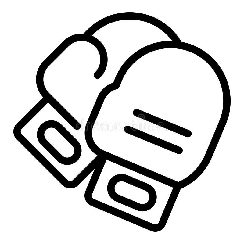 Box Gloves Icon Outline Vector. Glove Sport Stock Vector - Illustration ...