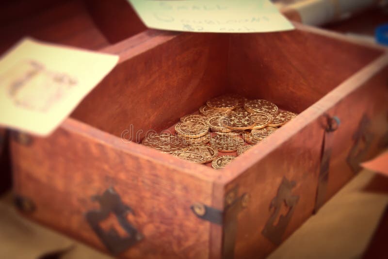 Box of gold coins stock photo. Image of pirates, treasure - 29077506