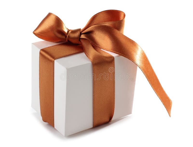 Box and gold ribbon stock photo. Image of christmas, present - 21064724