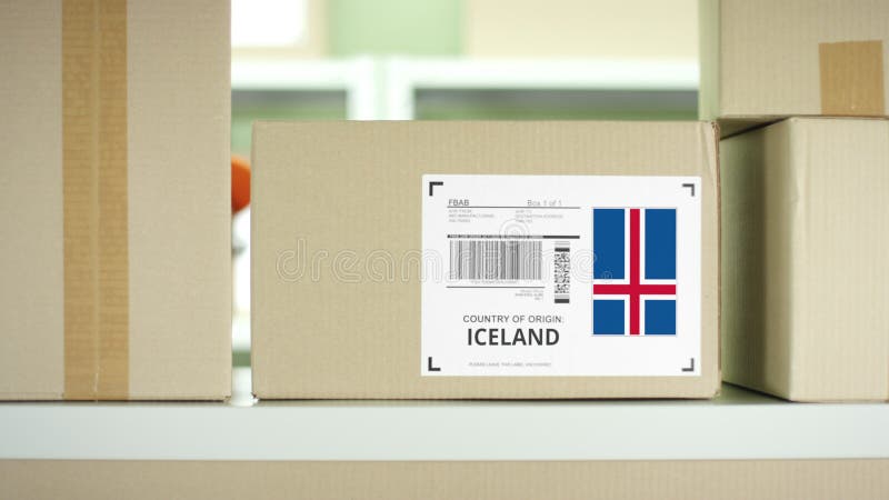Postal Service Box from Iceland Stock Photo - Image of delivery, cargo ...