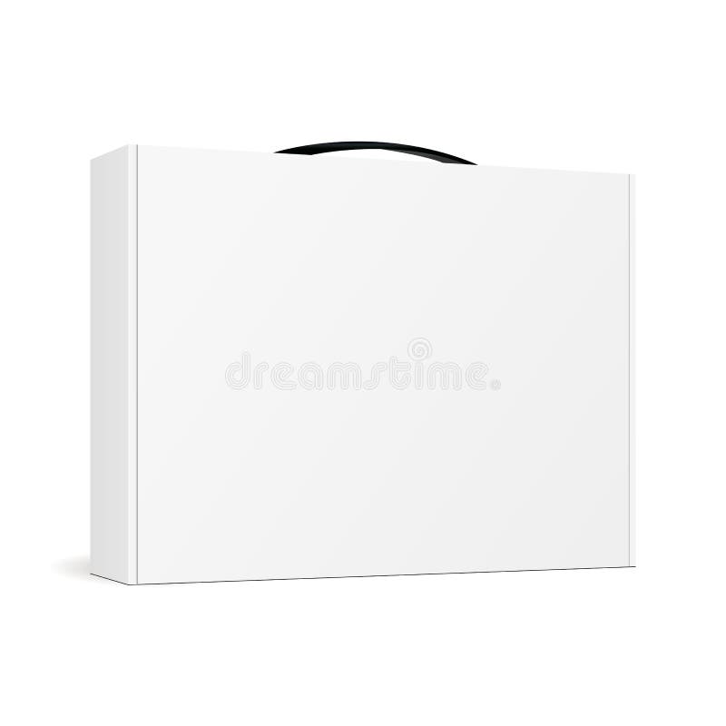 Box with handle for laptop stock vector. Illustration of package ...