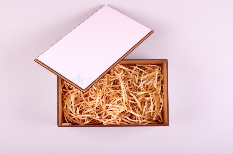 Box with Hay or Straw, Packing Template Stock Image - Image of flatlay ...