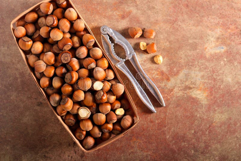 Box with Hazelnuts and Nutcracker Stock Image - Image of shell, pastry ...