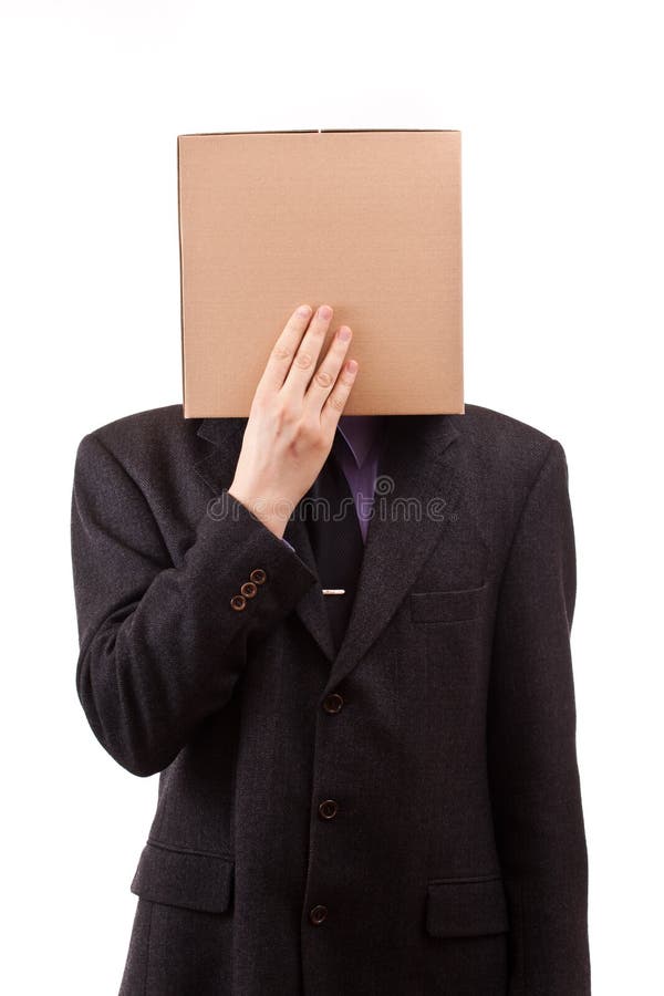 Box Head stock photo. Image of hiding, male, standing - 18584498