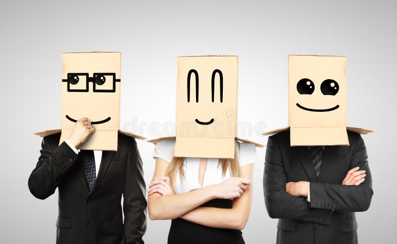 Box on head stock image. Image of happy, cover, manager - 28316085