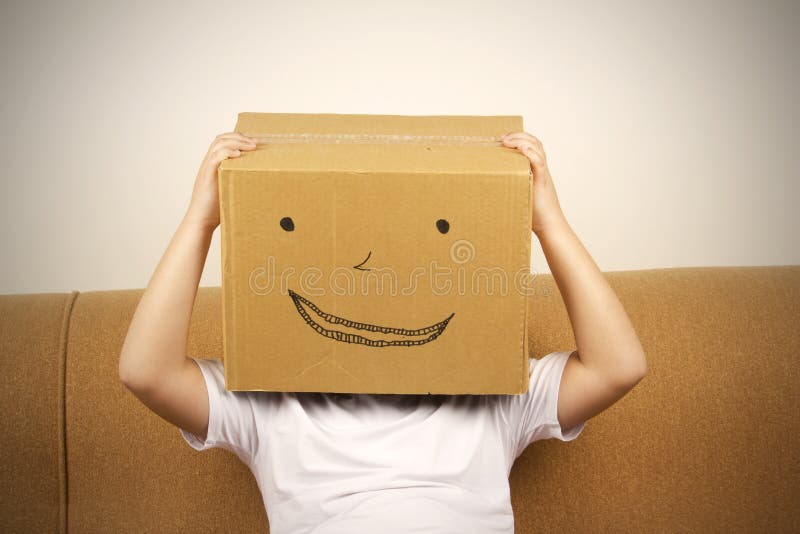 Box Head stock image. Image of comic, laughing, cartoon - 66683047