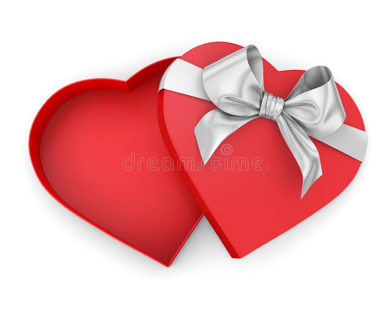 Box in heart shape stock illustration. Illustration of present - 64881246