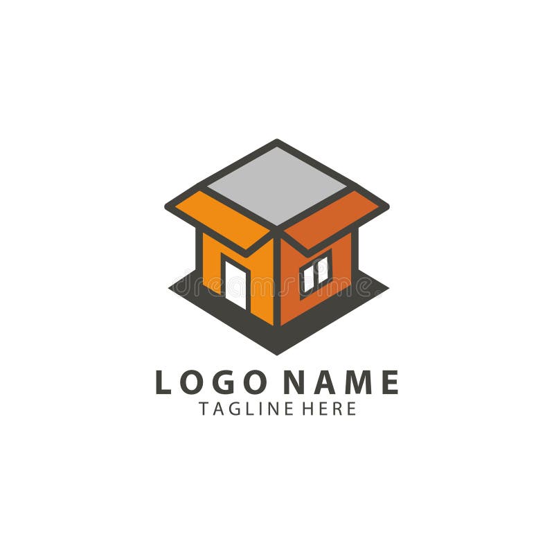 Box House Logo Design Vector Stock Illustration - Illustration of ...