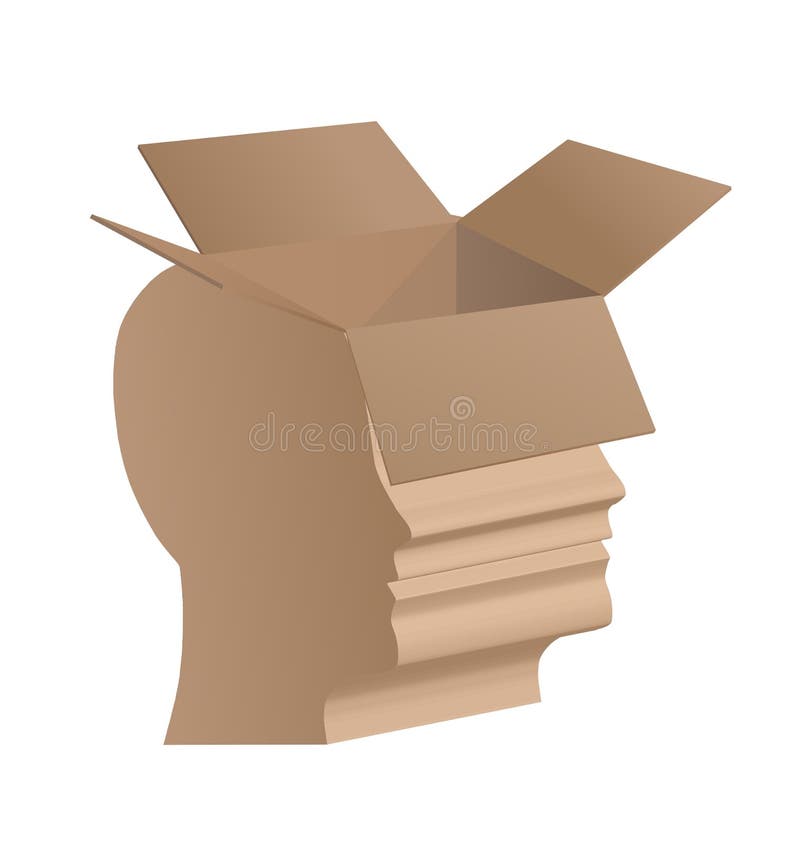 Box - the human head stock vector. Illustration of despair - 81849082