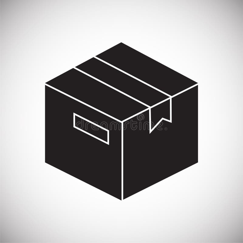 Box Icon on Background for Graphic and Web Design. Simple Vector Sign ...