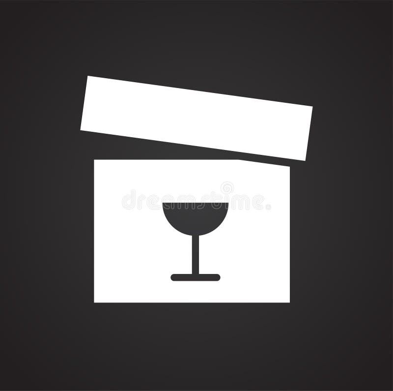 Box Icon on Black Background for Graphic and Web Design, Modern Simple ...