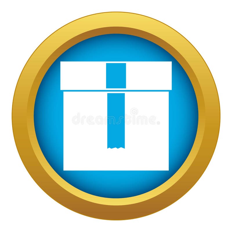 Box Icon Blue Vector Isolated Stock Vector - Illustration of object ...