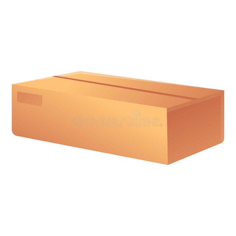 Box icon, cartoon style stock vector. Illustration of mail - 198338616